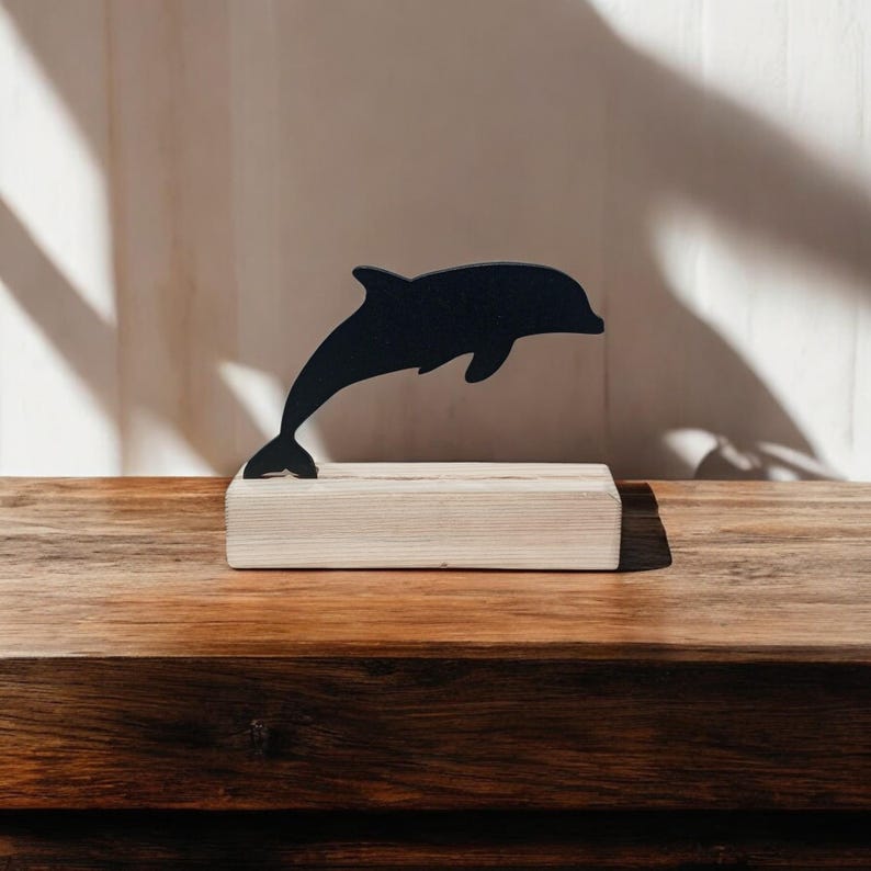 Dolphin Tabletop Shelf Decor, Ocean Desk Statue - Etsy