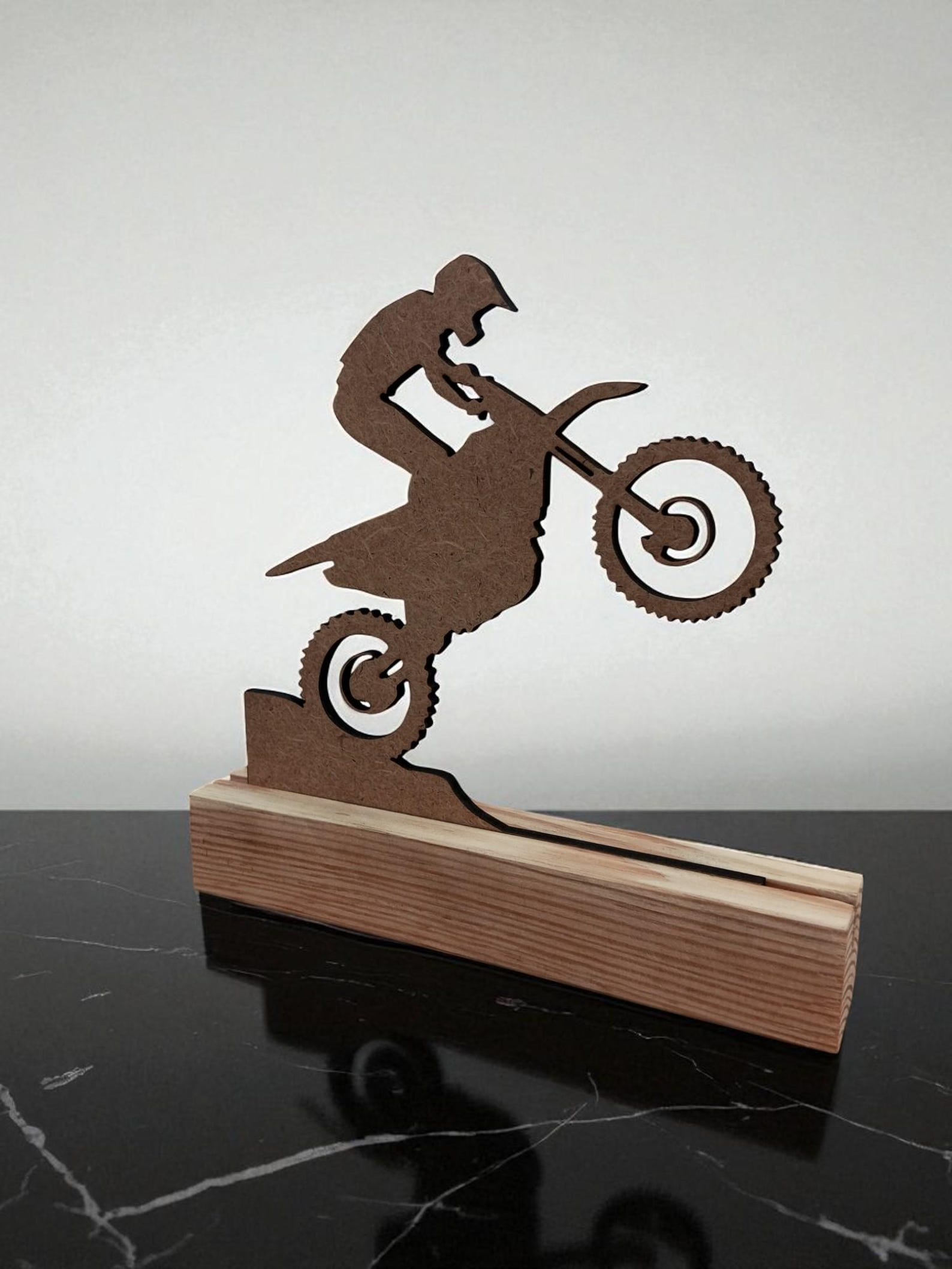 Motocross Rider Wooden Shelf Decor – Motorcycle Table Art - Etsy