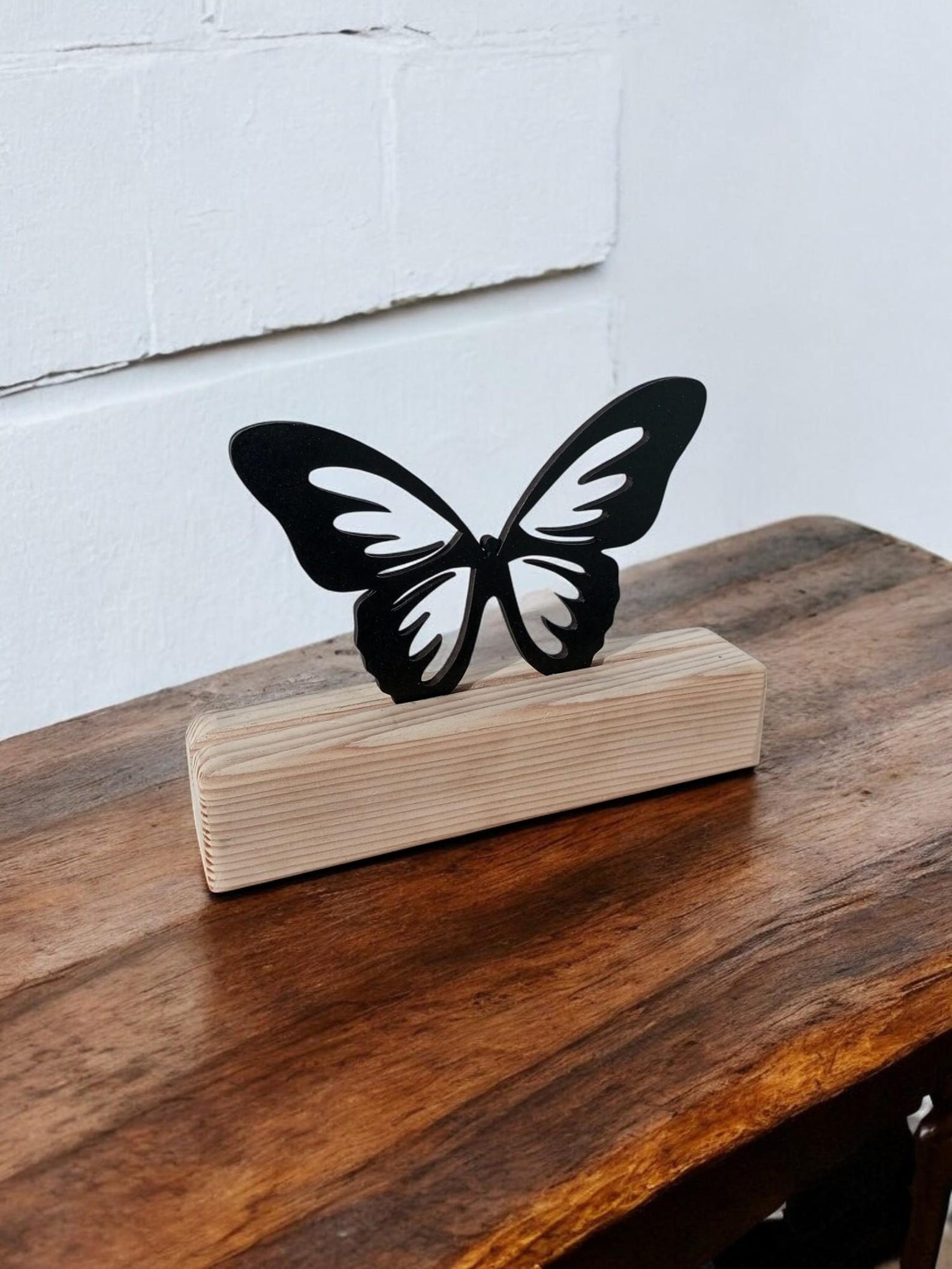 Butterfly Table Decor, Wooden Shelf Sculpture, Nature Inspired Ornament ...