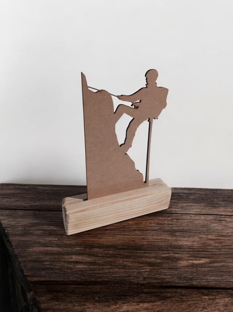 Rock Climber Sculpture: Adventure Tabletop Decor, Outdoor Enthusiast ...