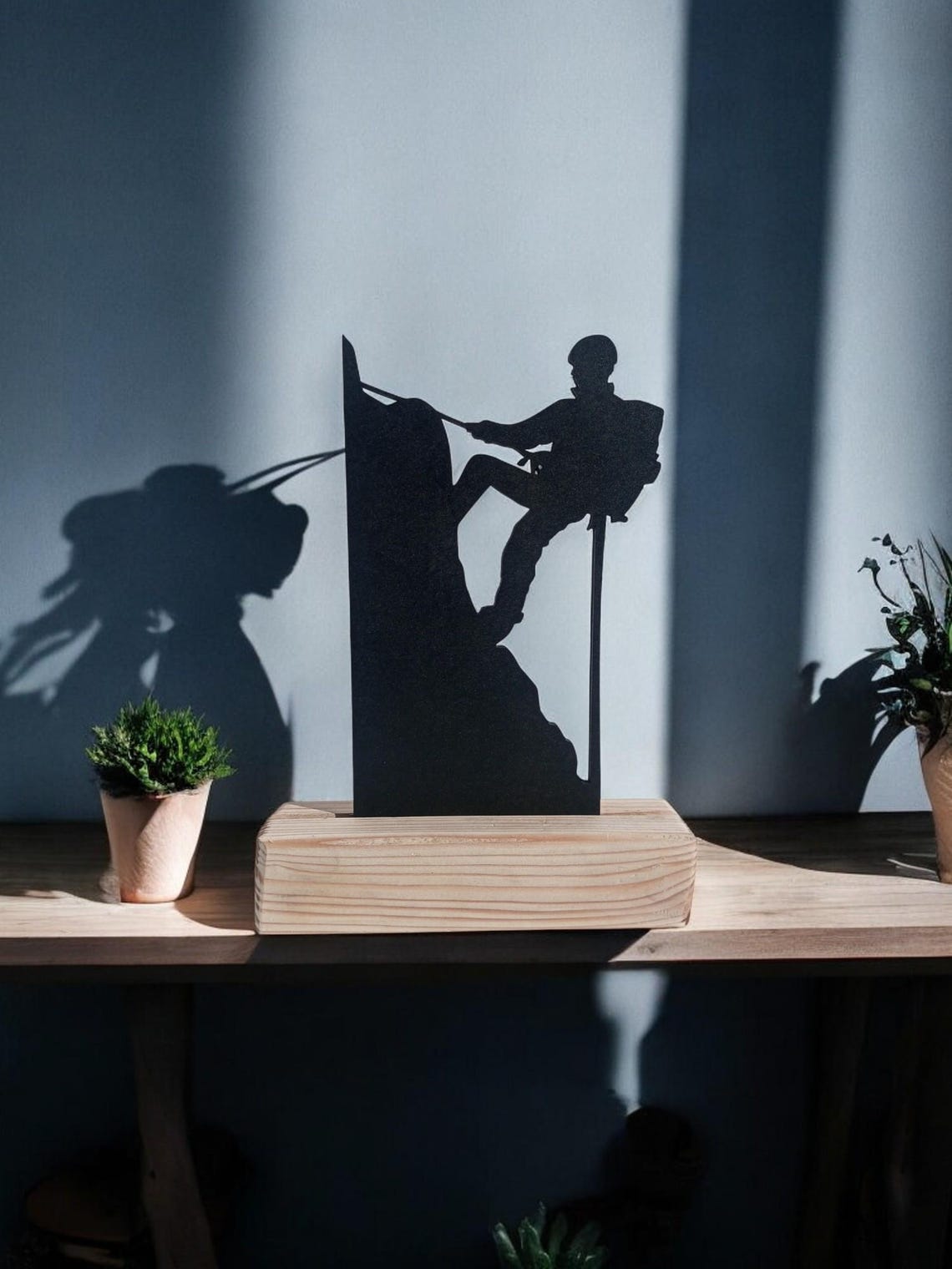 Rock Climber Sculpture: Adventure Tabletop Decor, Outdoor Enthusiast ...