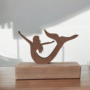 Mermaid Tabletop Decor, Wooden Shelf Sculpture, Beach Lover Gift, Ocean ...