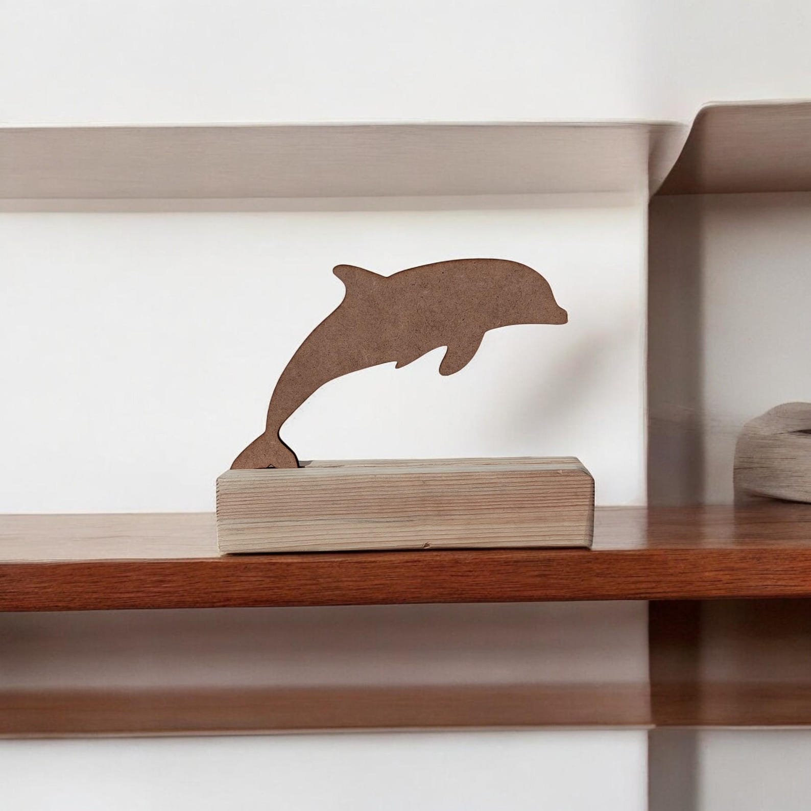 Dolphin Tabletop Shelf Decor, Ocean Desk Statue - Etsy