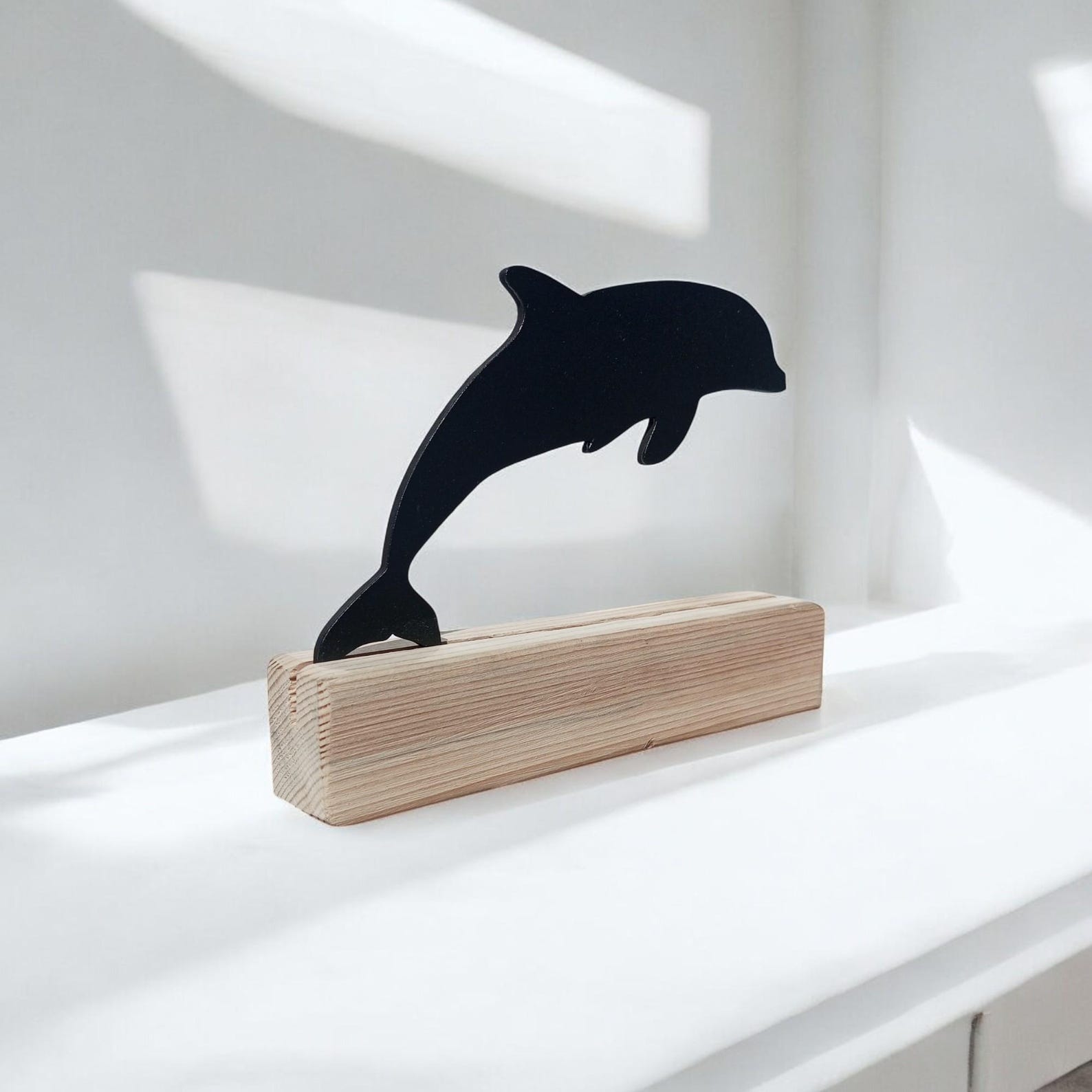 Dolphin Tabletop Shelf Decor, Ocean Desk Statue - Etsy