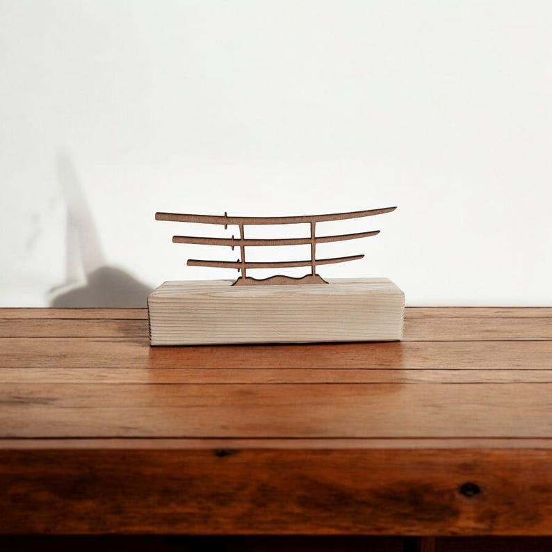 Samurai Katana Tabletop Decor, Japanese Sword Stand Bookshelf Art ...