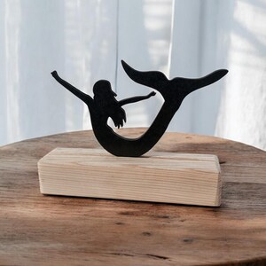 Mermaid Tabletop Decor, Wooden Shelf Sculpture, Beach Lover Gift, Ocean ...