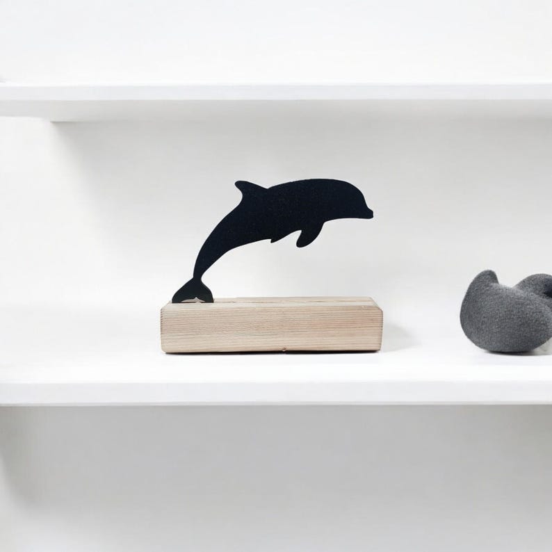 Dolphin Tabletop Shelf Decor, Ocean Desk Statue - Etsy