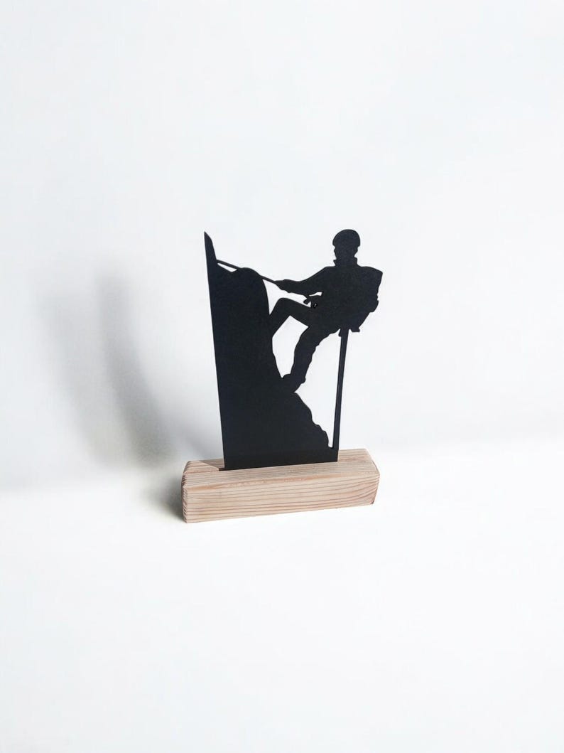 Rock Climber Sculpture: Adventure Tabletop Decor, Outdoor Enthusiast ...