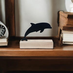 Dolphin Tabletop Shelf Decor, Ocean Desk Statue - Etsy