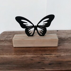 Butterfly Table Decor, Wooden Shelf Sculpture, Nature Inspired Ornament ...