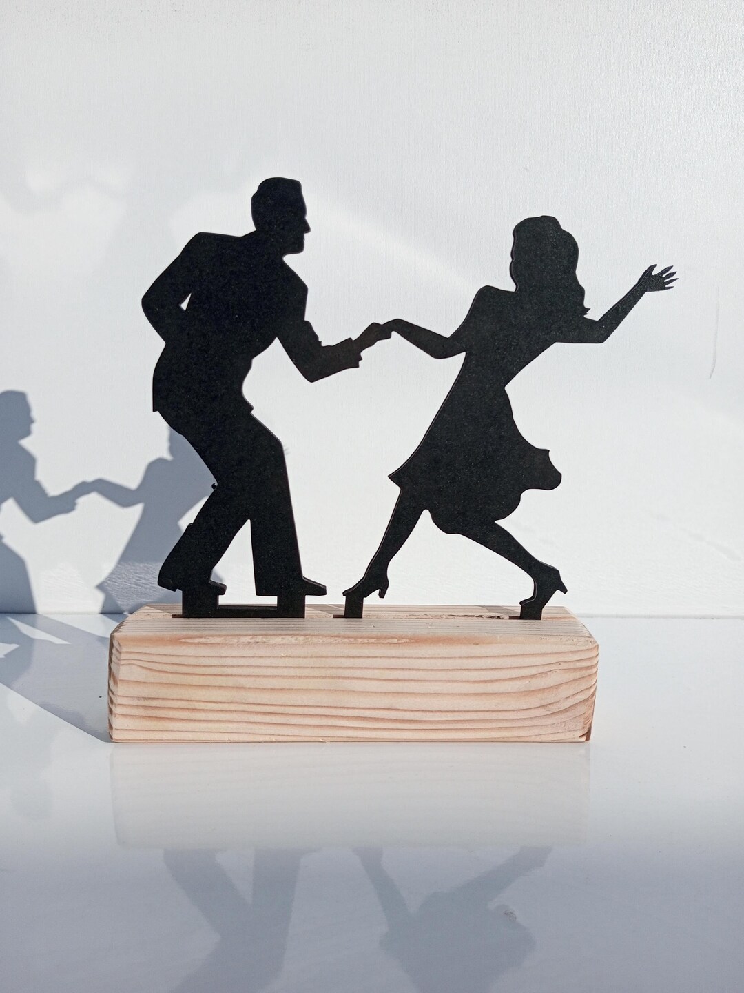 Lindy Hop Dance Tabletop Decor - Swing Wooden Shelf Art - Retro Dance ...