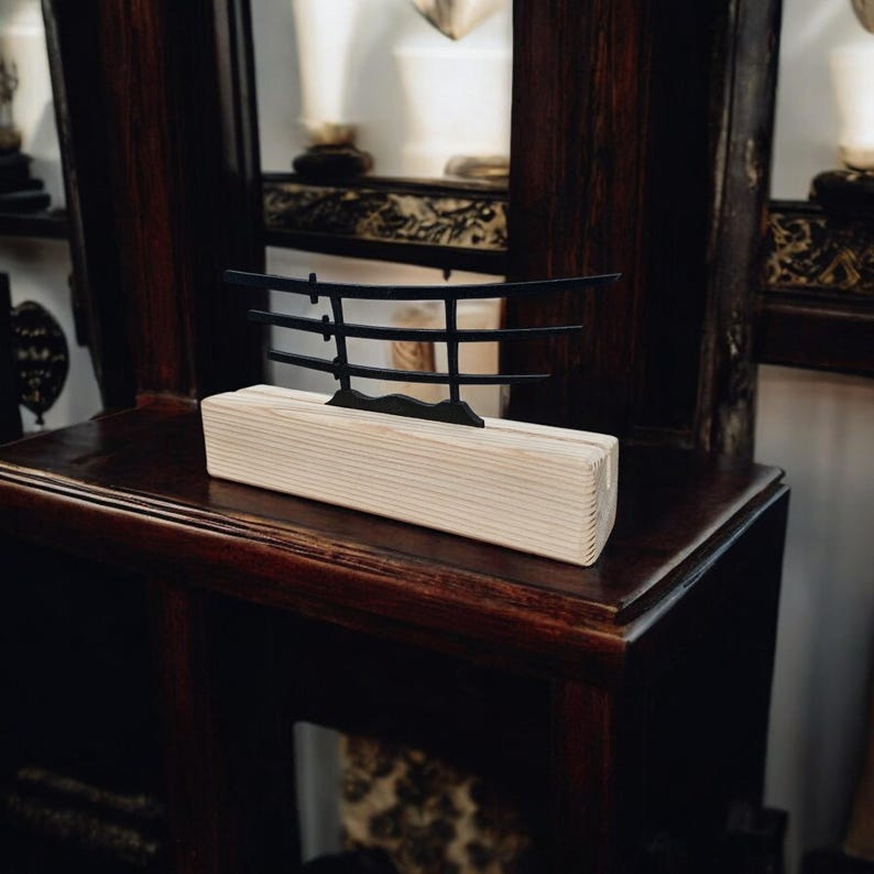 Samurai Katana Tabletop Decor, Japanese Sword Stand Bookshelf Art ...