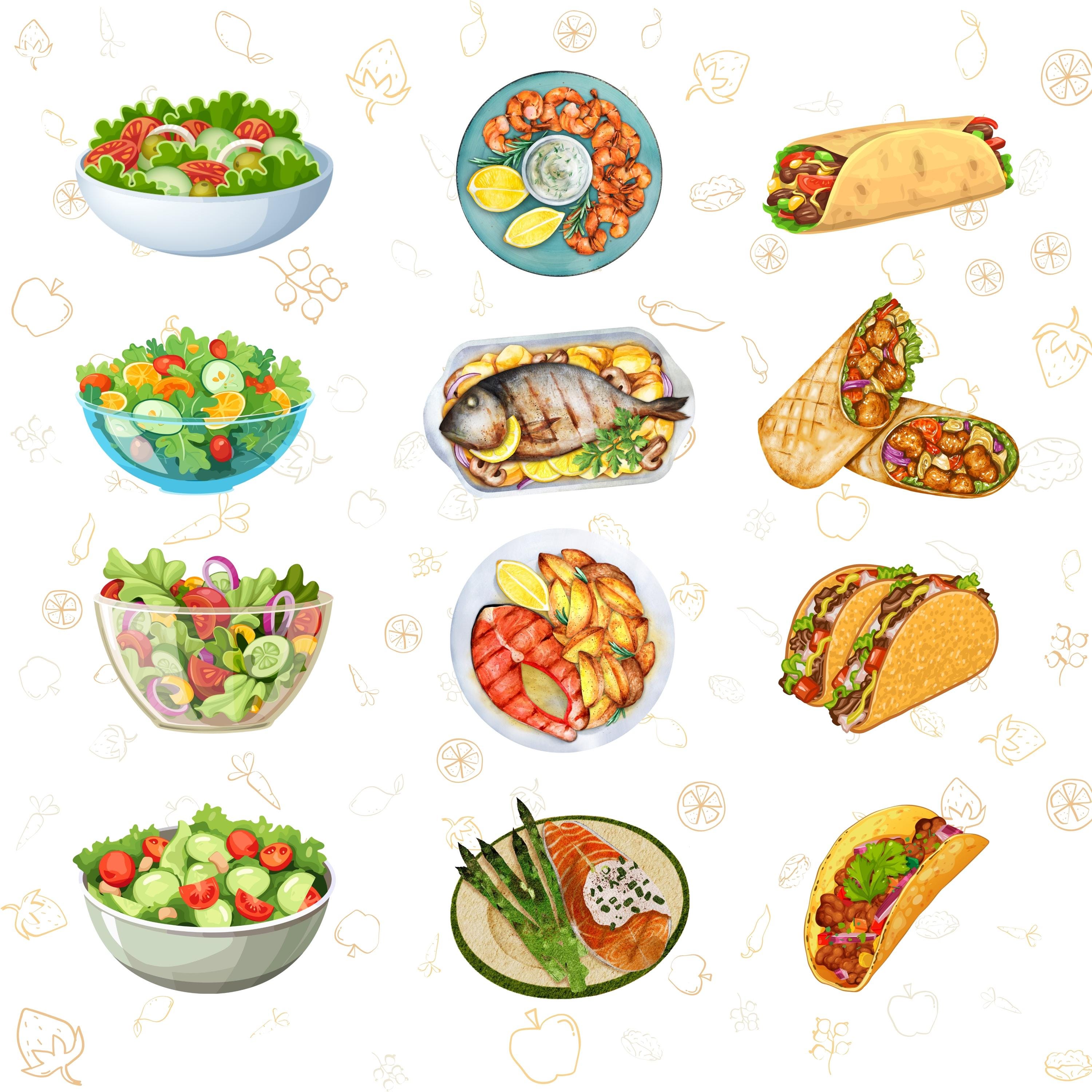 Fast Food Clipart Set | Food & Drinks PNG Bundle | Digital Download for ...
