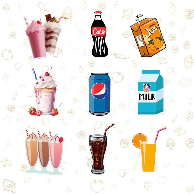 Fast Food Clipart: 75 PNG Illustrations (digital Download) - Etsy