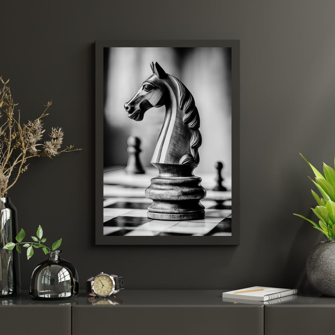 Chess Prints Vintage Chess Poster Retro Wall Art Retro Print Printable ...