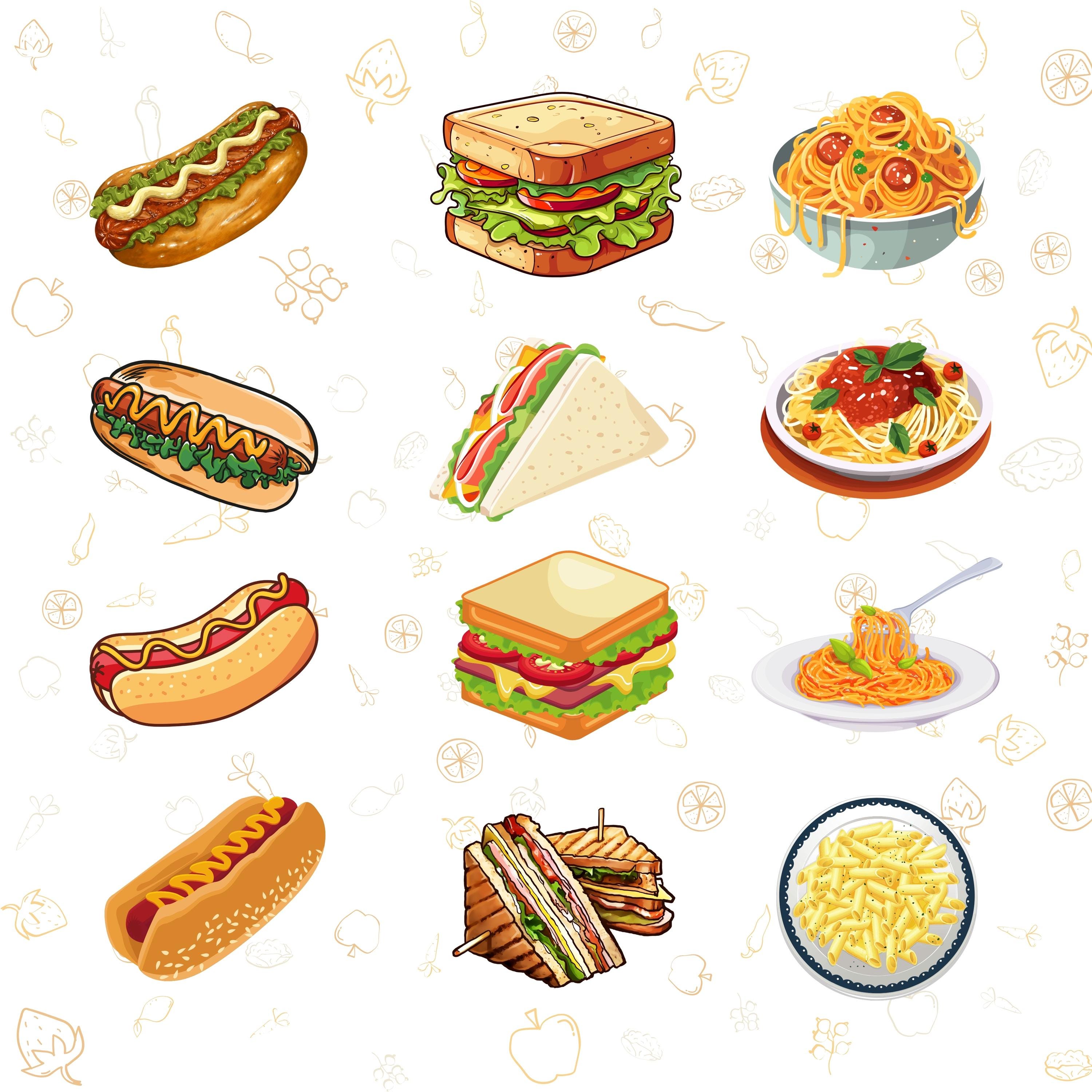 Fast Food Clipart Set | Food & Drinks PNG Bundle | Digital Download for ...