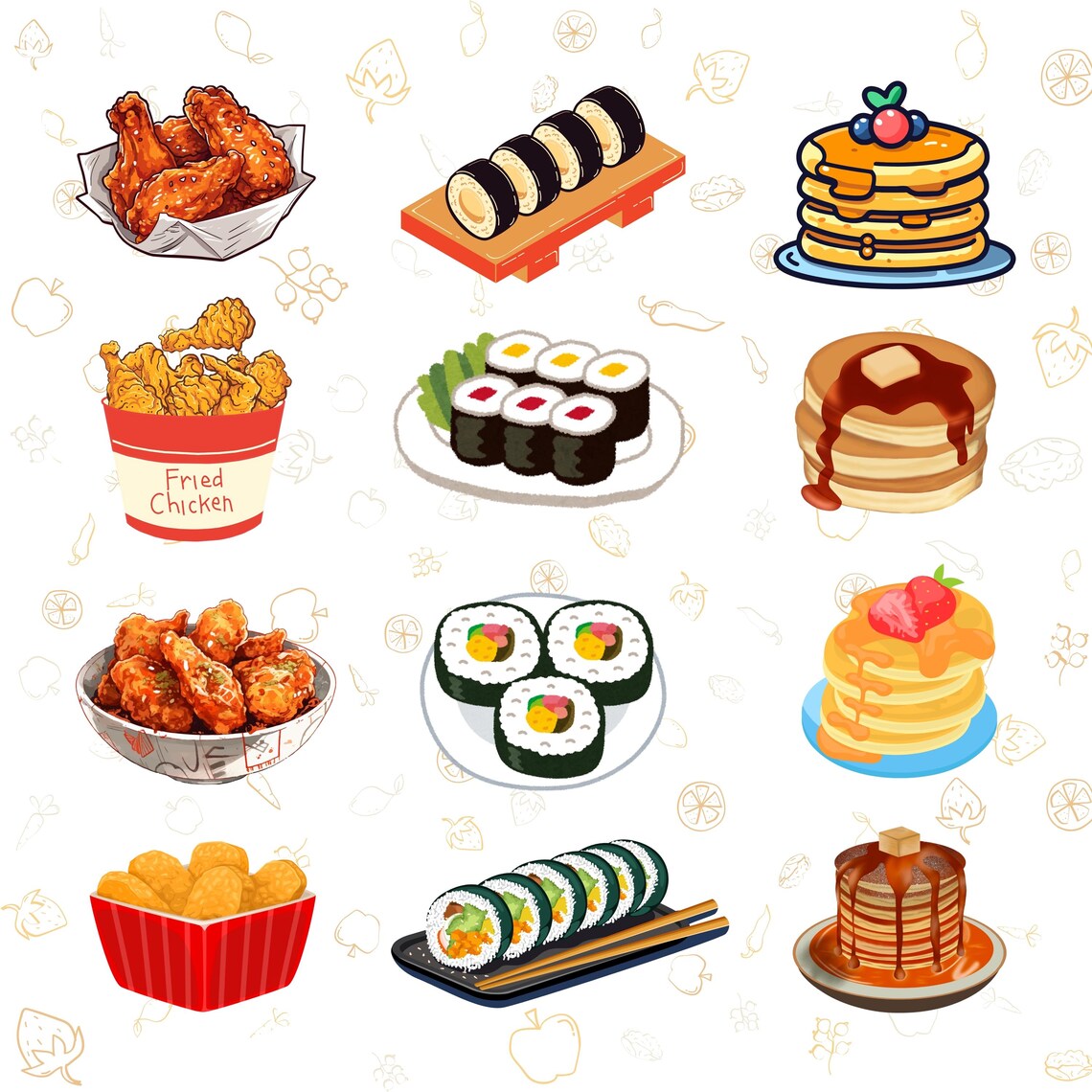 Fast Food Clipart Set | Food & Drinks PNG Bundle | Digital Download for ...