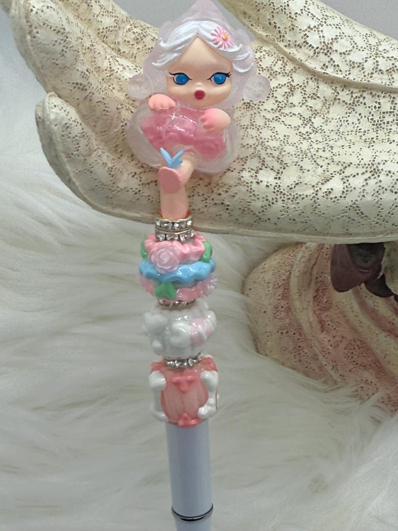Character Beaded Pen: Kawaii Desk Accessory With Refill - Etsy