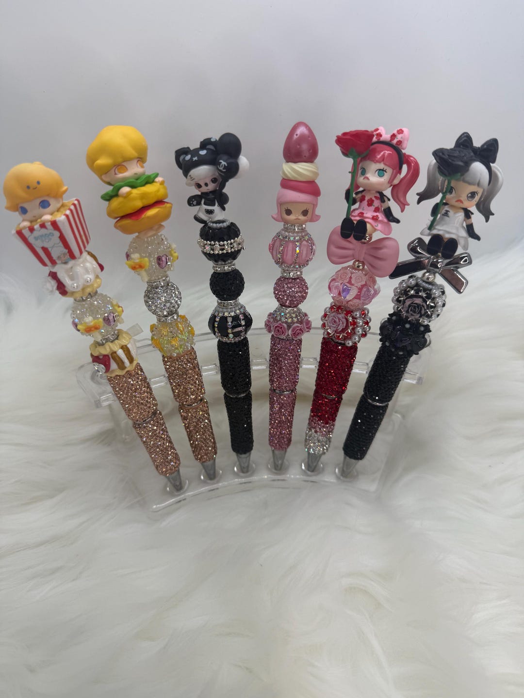 Character Pen | Kawaii Beaded Pen | Popmart-inspired Pen | Pop Mart ...