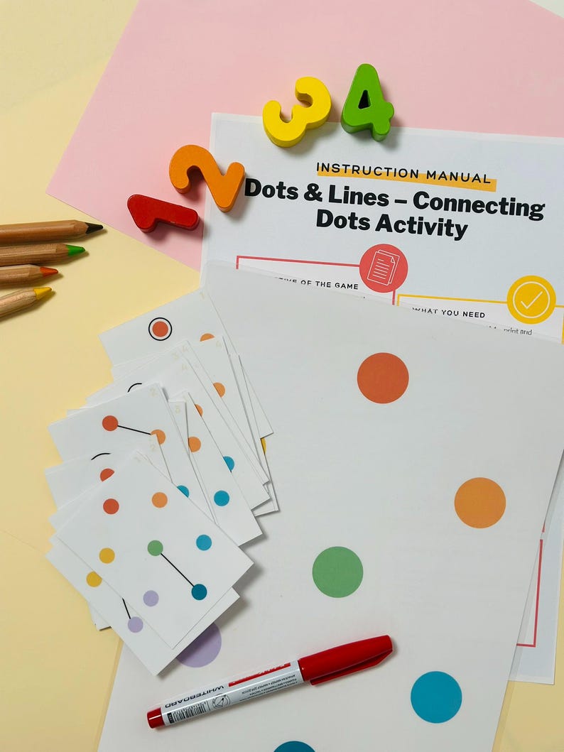 Connecting Dots Activity Set – Printable & Laminatable Educational Game ...