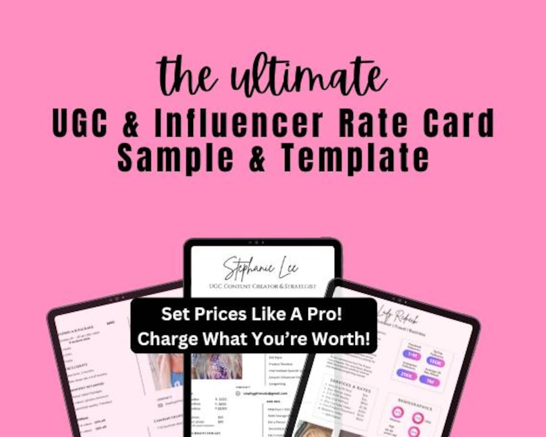 The Ultimate UGC & Influencer Rate Card Template, Ugc Template, Ugc ...