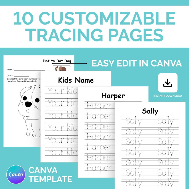 Personalized Name Tracing Worksheet: Editable Handwriting Practice ...