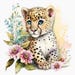 Leopard Watercolor Clipart Nursery Decor Baby Leopard Watercolor Cute ...
