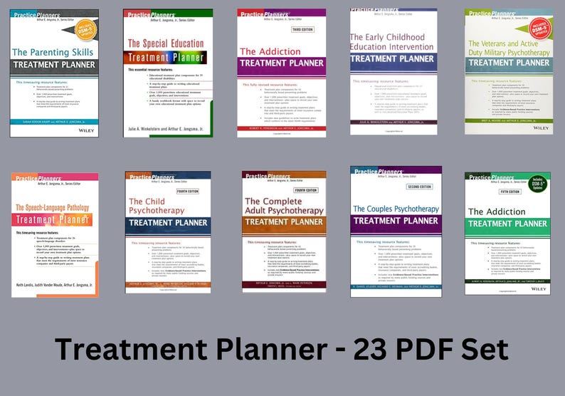 Treatment Planner - 23 PDF Set, Treatment Planner Book, Wiley Treatment ...