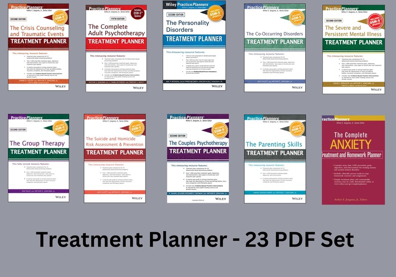 Treatment Planner - 23 PDF Set, Treatment Planner Book, Wiley Treatment ...
