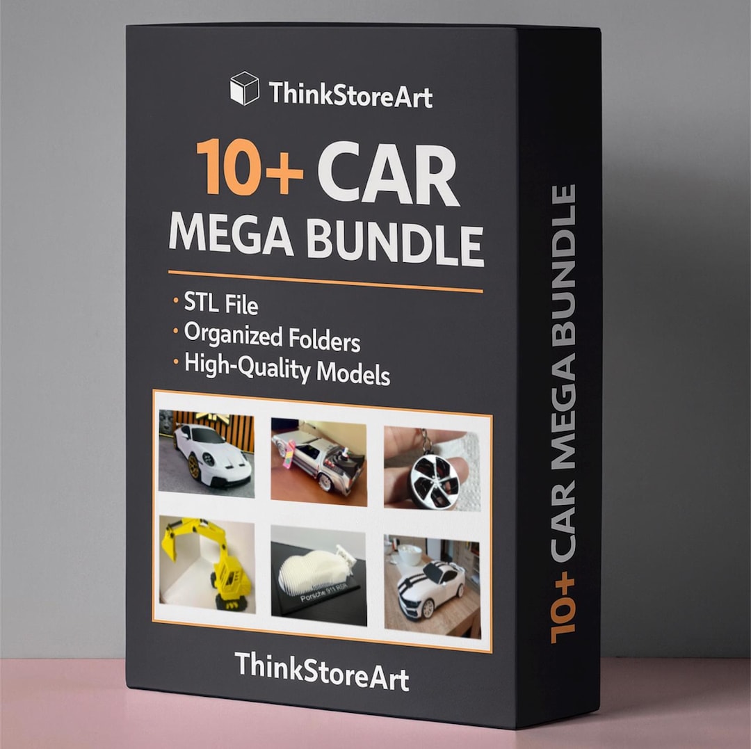 10+ Cars Model STL Bundle | 3D Printable Car Models | Vehicle STL Pack ...