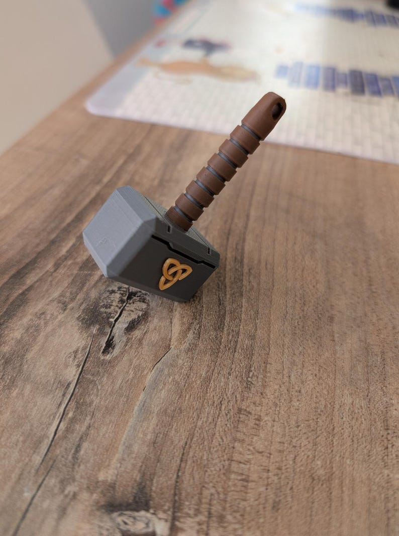Mythic Hammer Keychain STL File: Norse Legend 3D Print (digital ...