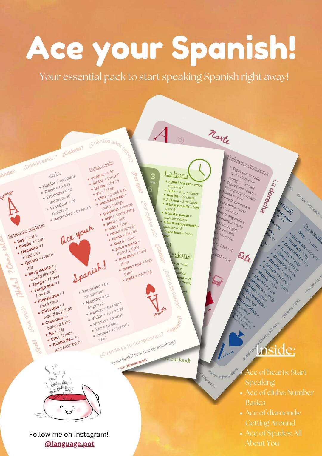 Ace Your Spanish! Learner Starter Pack - Etsy