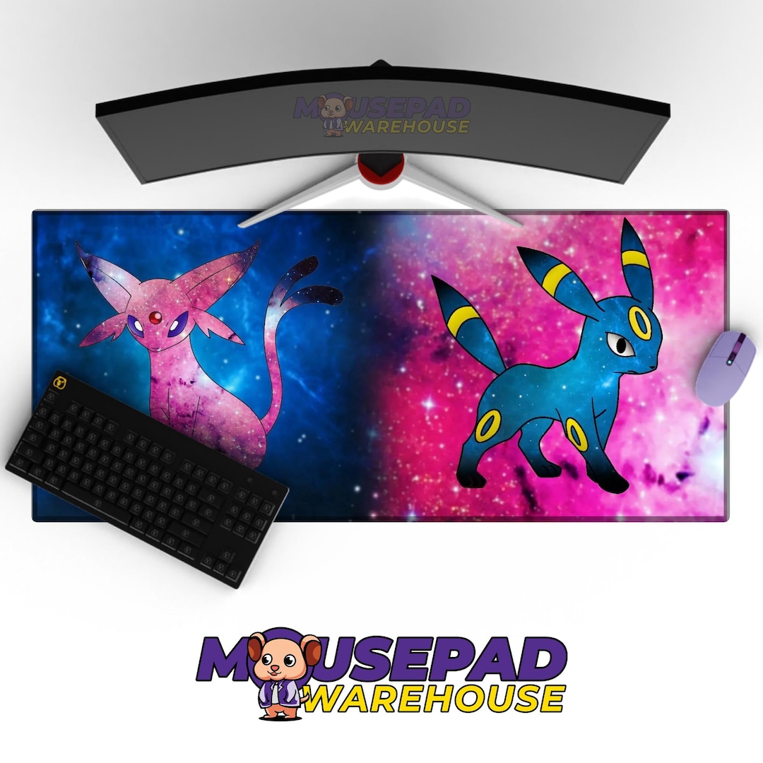 Espeon Umbreon Space - Pokemon Large Desk Mat, TCG Playmat, XL Gaming ...