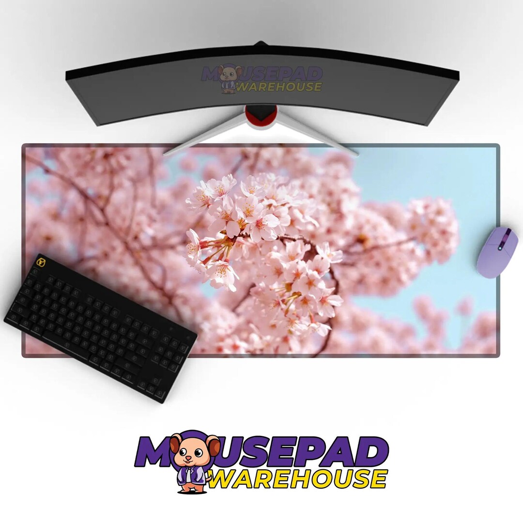 Cherry Blossom Japanese Design Mousepad 38854 - Large Desk Mat, XL ...