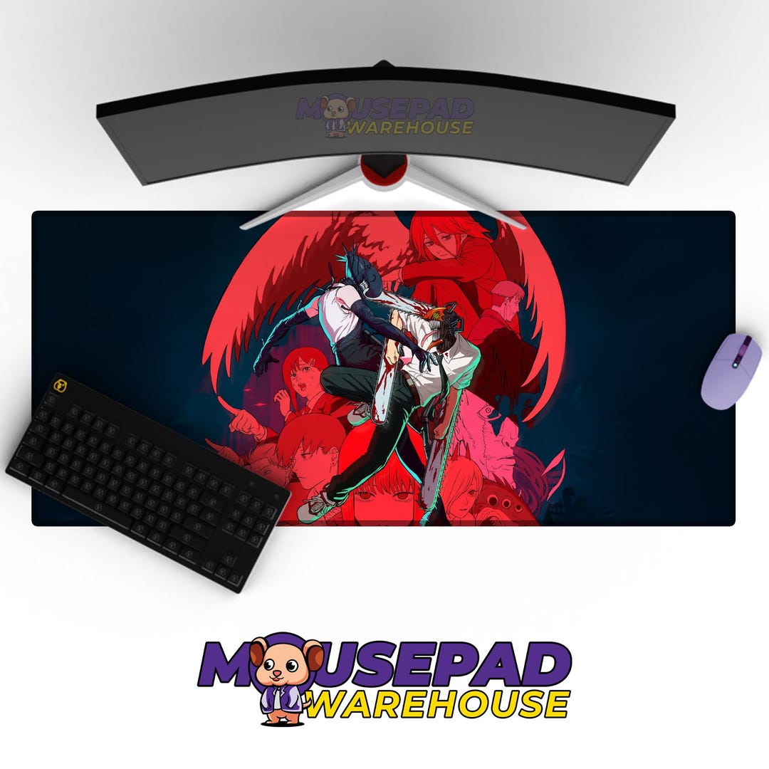 Reze Denji Chainsaw Man V20 Mousepad - Large Desk Mat, TCG Playmat, XL ...