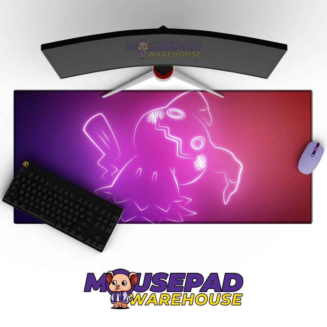 Mimikyu Neon // Large Desk Mat, TCG Playmat, XL Gaming Pad, Extended ...