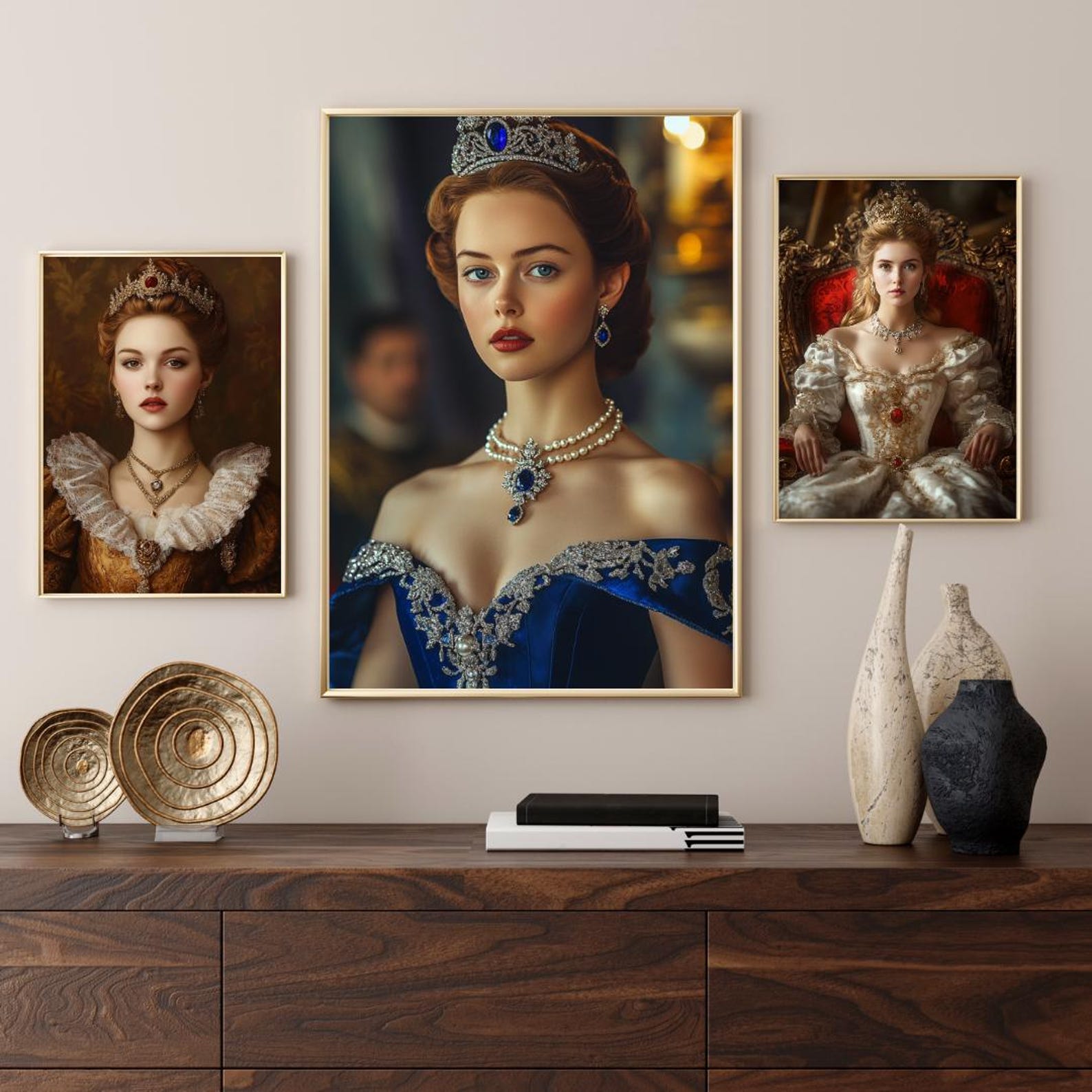 Custom Queen Portrait From Photo | Renaissance Canvas Print for Mother ...