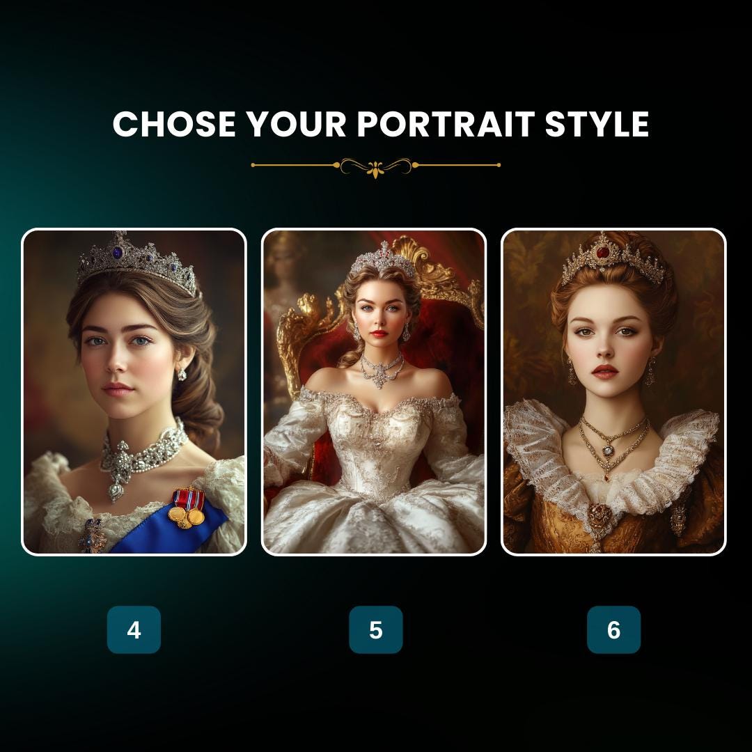 Custom Queen Portrait From Photo | Renaissance Canvas Print for Mother ...