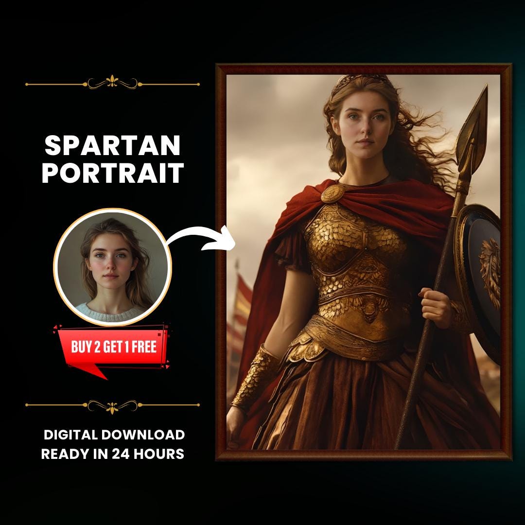 Custom Gladiator Portrait: Personalized Warrior Gift (digital Print) - Etsy