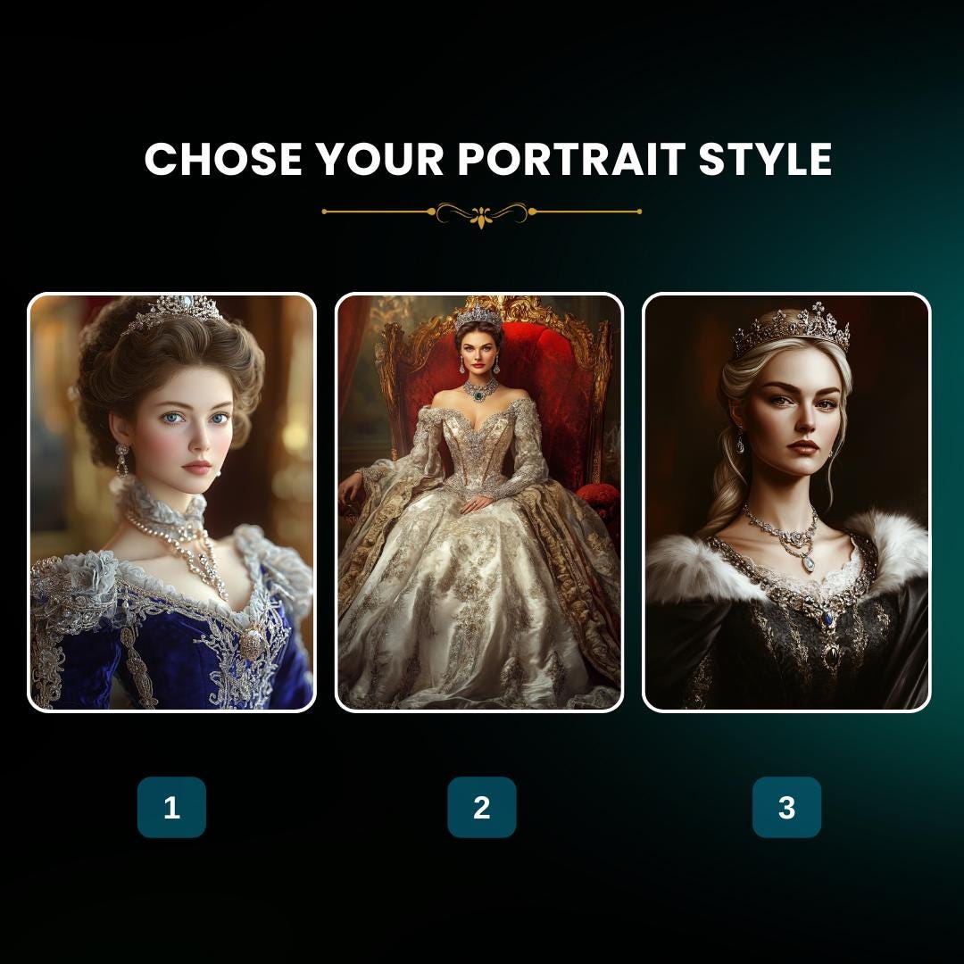 Custom Queen Portrait From Photo | Renaissance Canvas Print for Mother ...