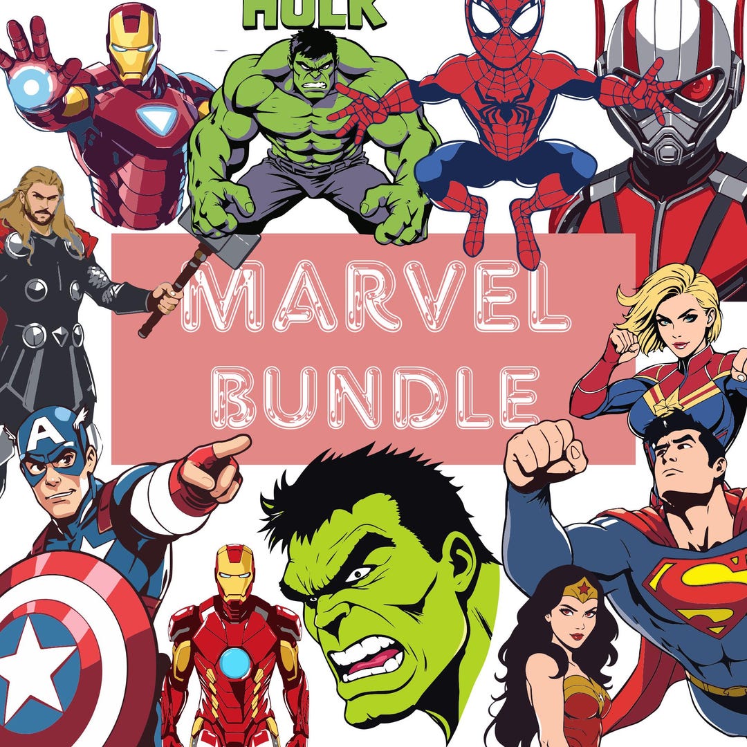 Superhero SVG Bundle, Superhero Clipart, Hero Vector, Character Decal ...