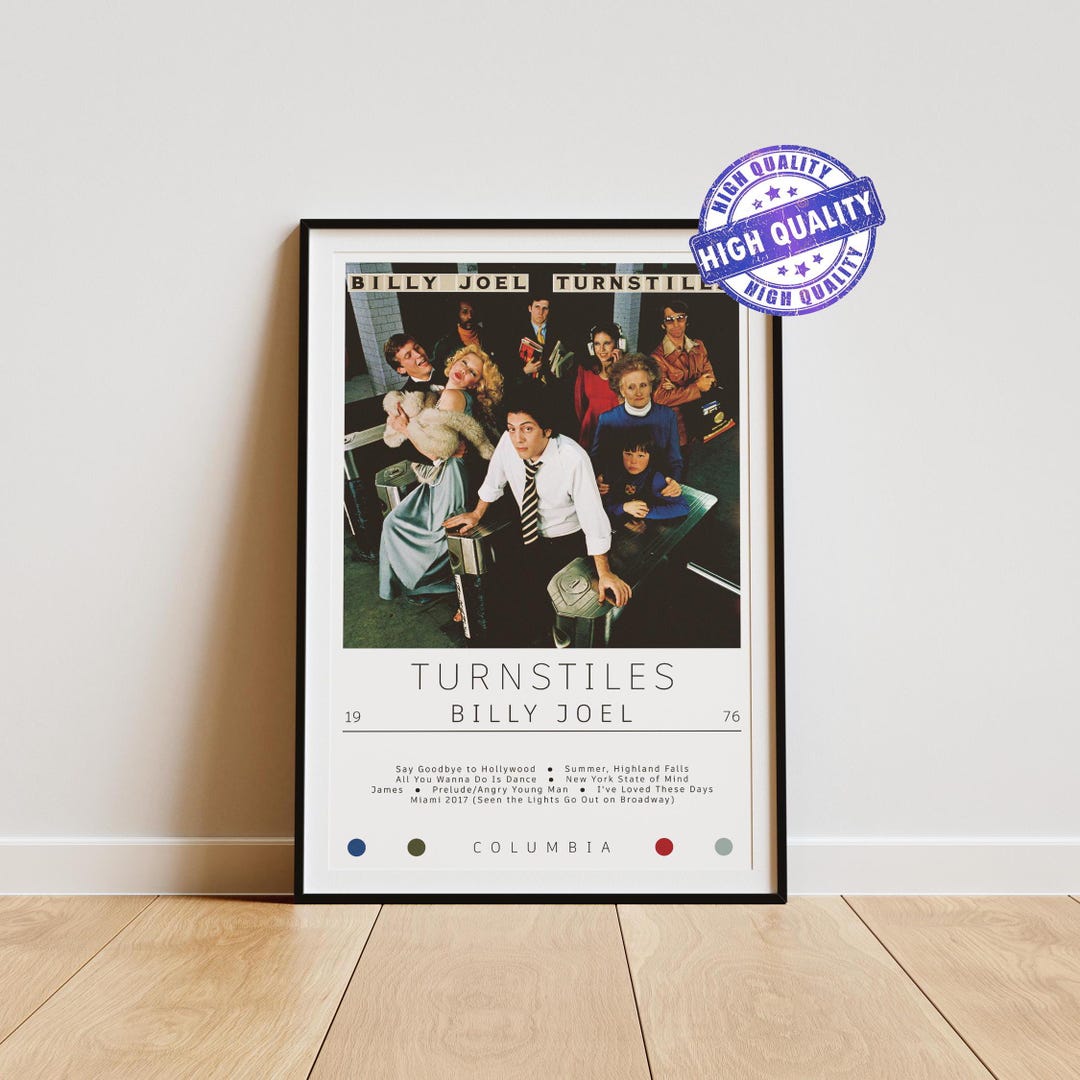 Billy Joel Poster | Turnstiles Poster | Album Poster Prints | Wall ...
