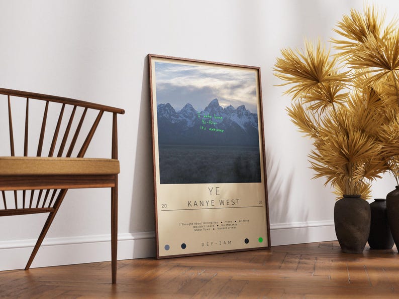 Kanye West Poster | Ye Poster | Album Poster Prints | Wall Decor ...