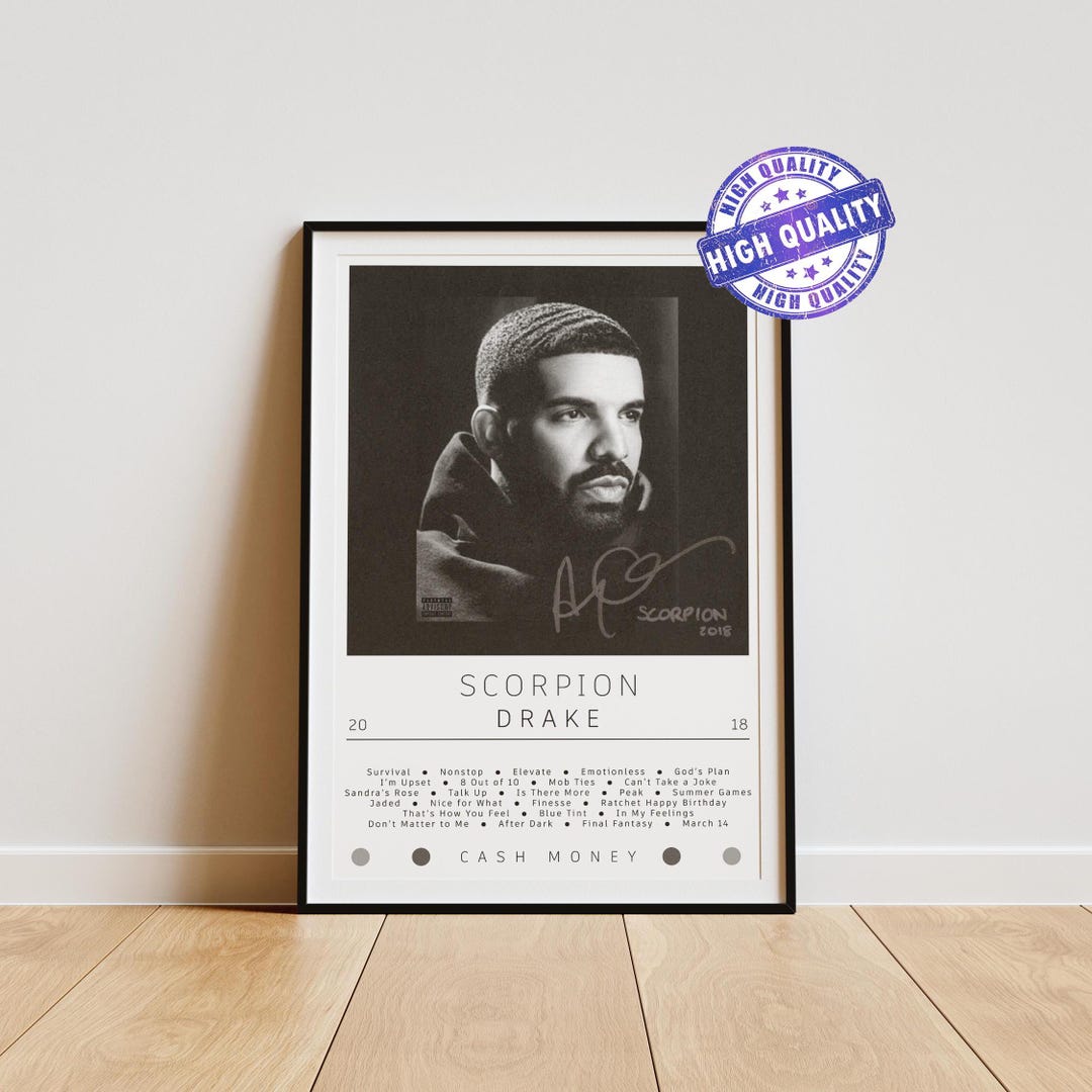 Album Poster Gift for Living Room Art Wall Decor Drake Poster Wall Art ...