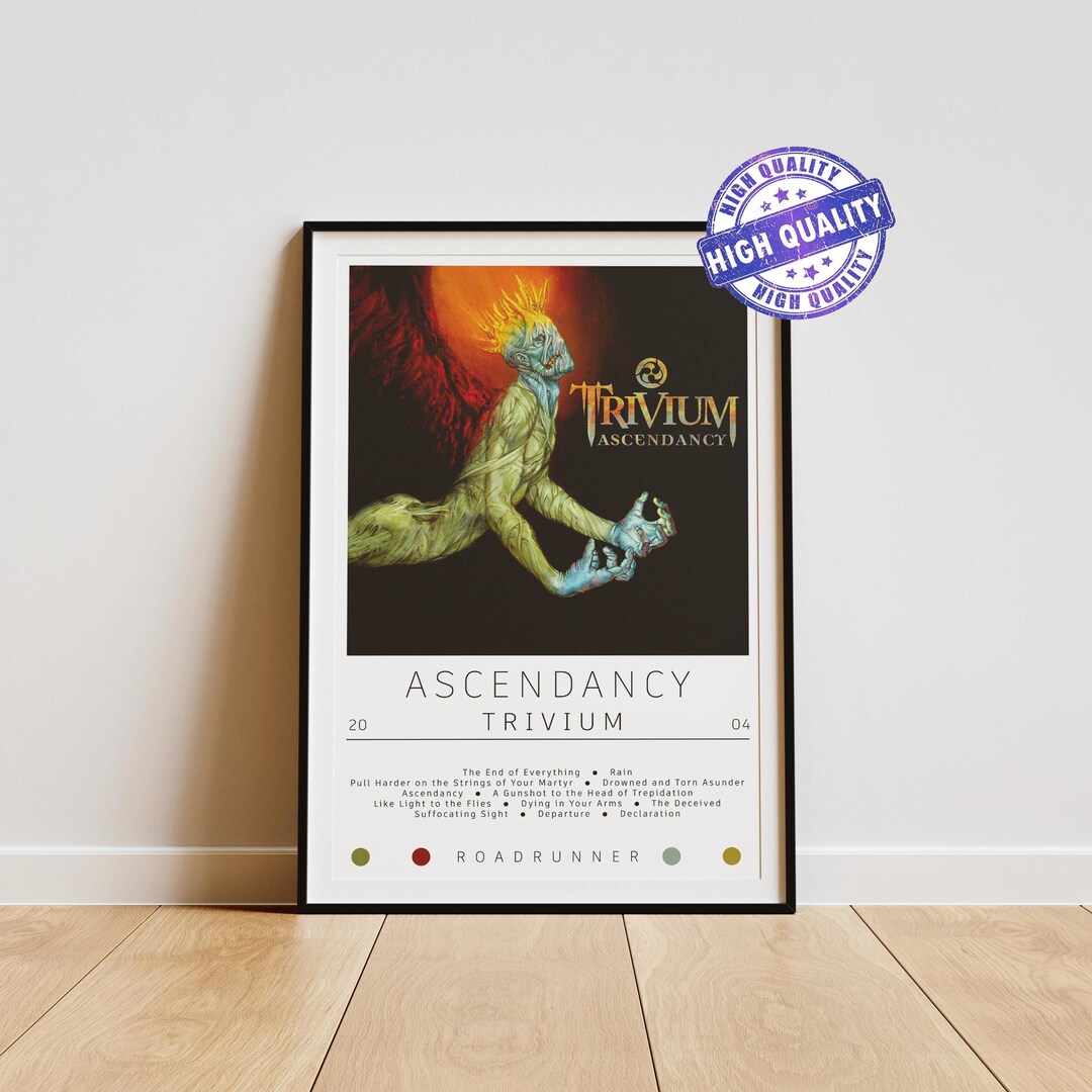 Album Poster Gift for Living Room Art Wall Decor Trivium Poster Wall ...