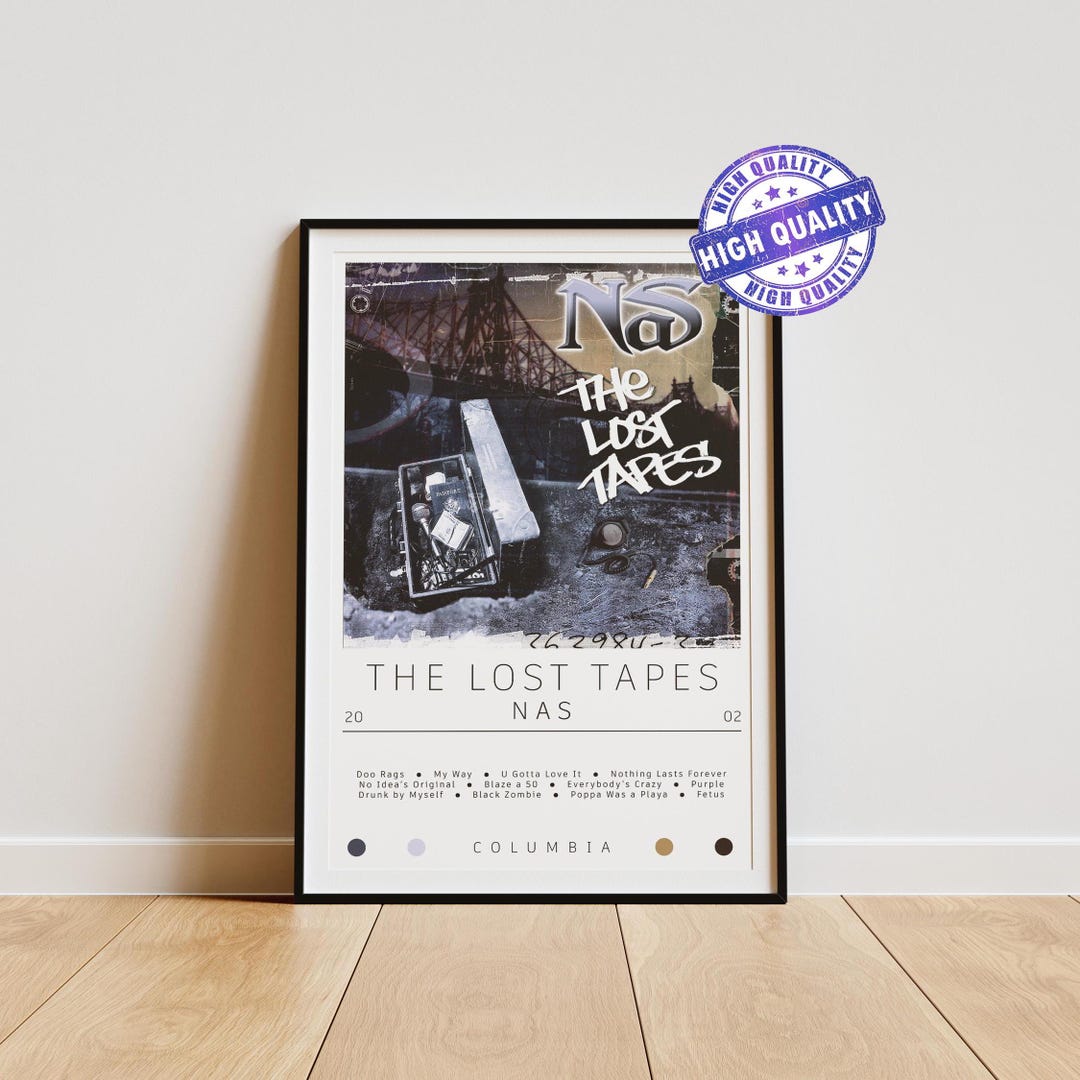 Nas Poster | the Lost Tapes Poster | Album Poster Prints | Wall Decor ...