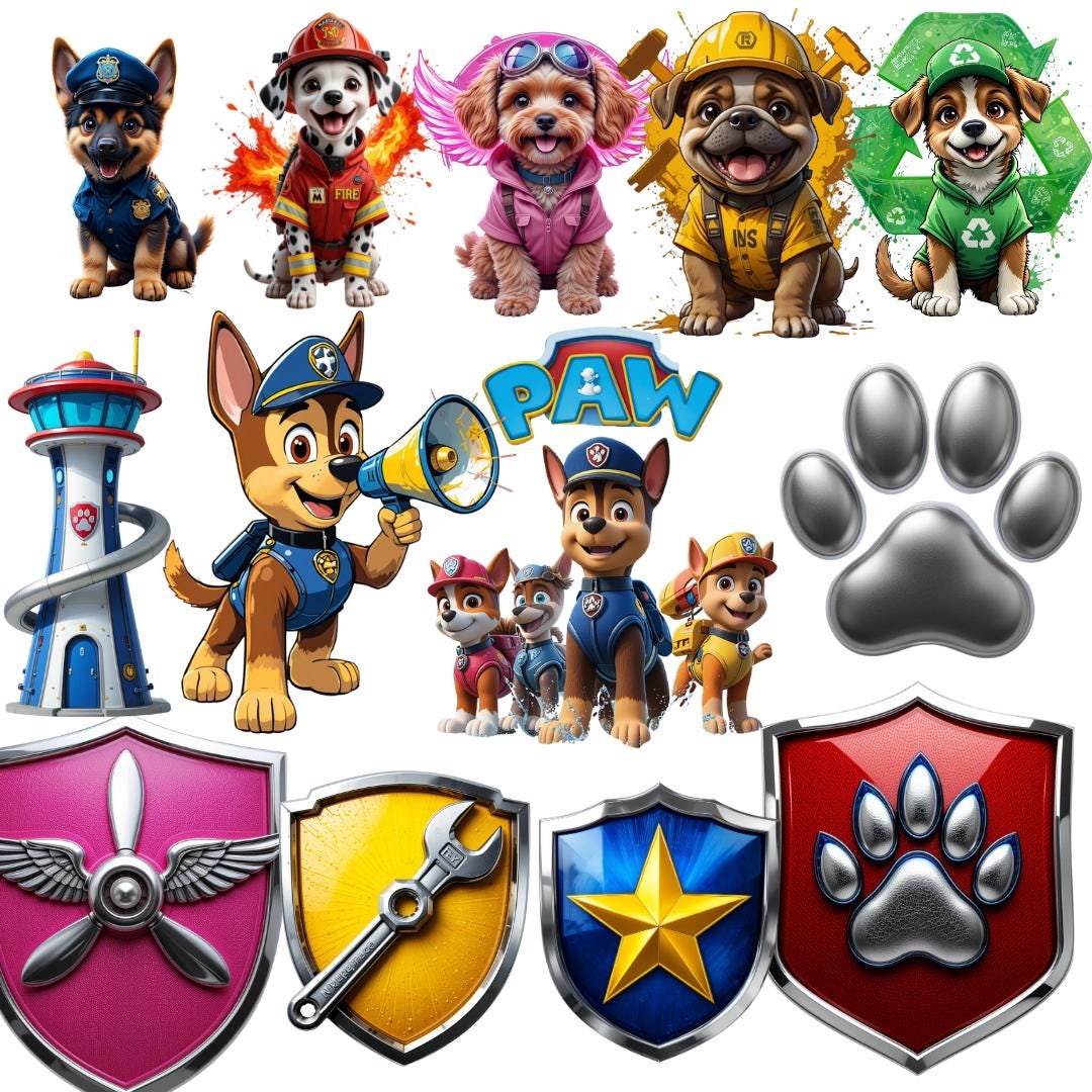 90+ Paw Patrol Icon PNG Bundle Digital Download,paw Patrol, Dogs Svg ...