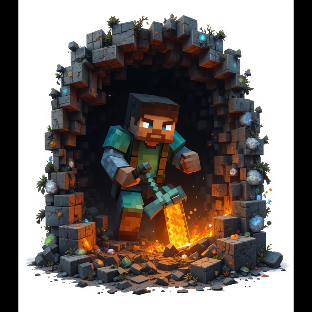 Mine PNG Pixelated PNG | High Resolution 4500x4500 | Digital Download ...