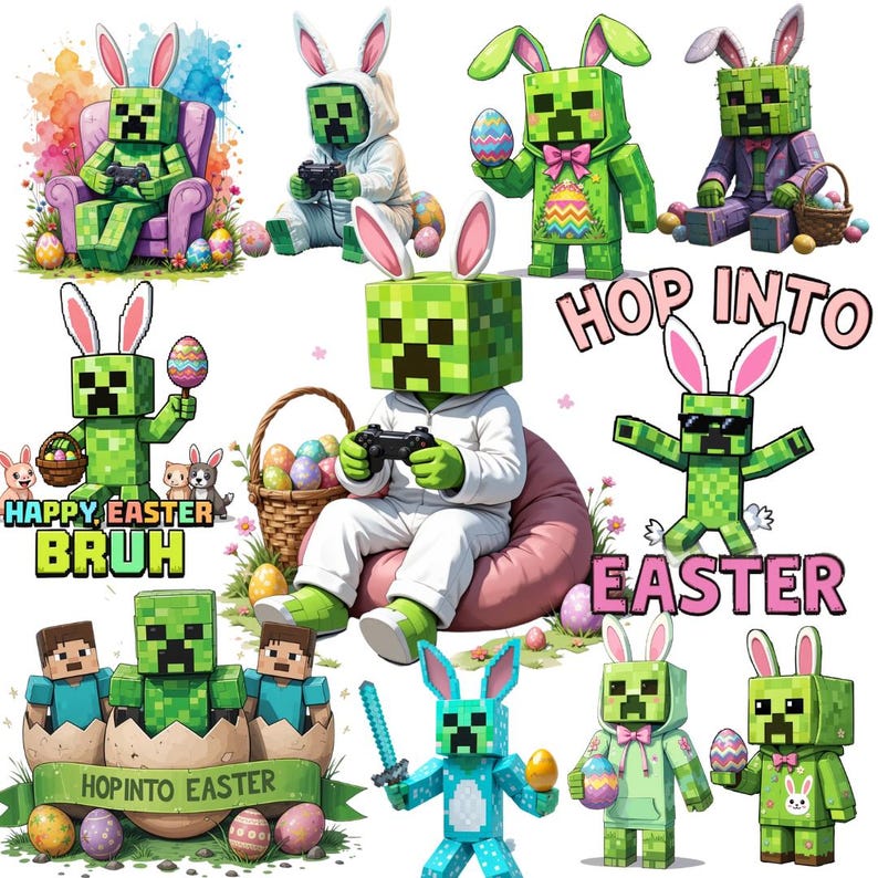 27 Easter Minecraft Png, Minecraft Easter Png, Easter Game Png, Easter ...