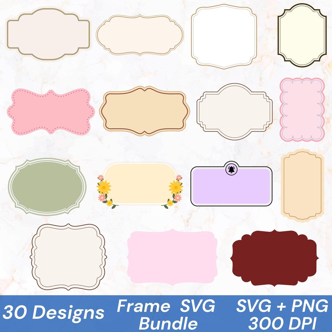 Frame SVG Bundle \ Frame Cut Files \frame Clipart \decorative Frame SVG ...